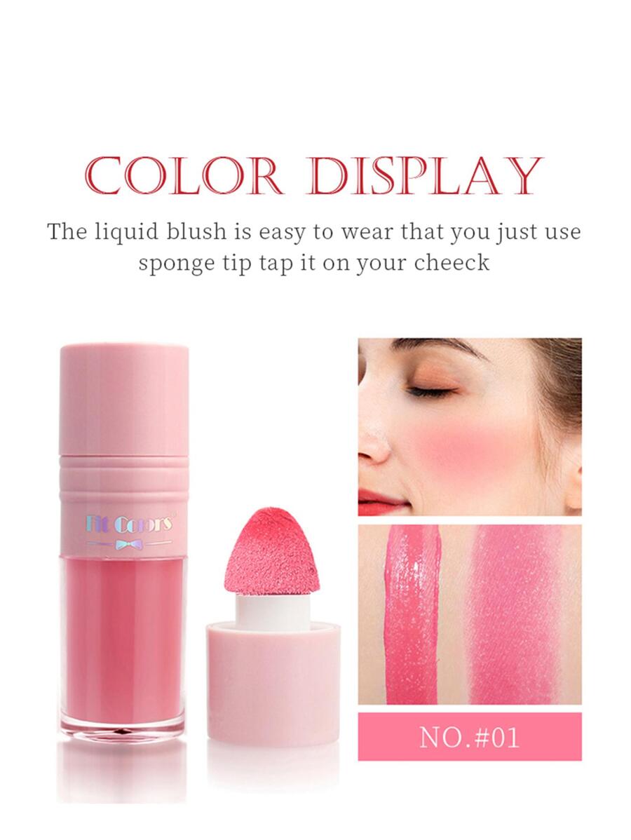 Fit Colors Liquid Blush,1Pc Highly Pigmented Liquid Blush Long-Wearing ...