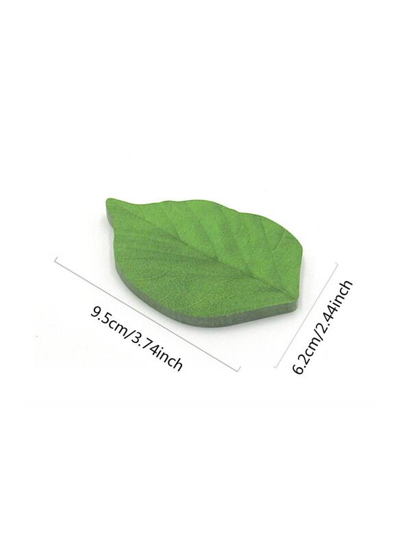 1 Book Realistic Tree Leaf Shaped Sticky Notes Pad, Creative Message ...