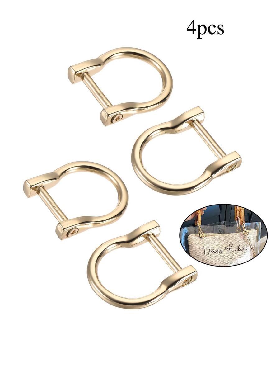 D Ring With Closing Screw Shackle Key Holder Horseshoe U Shape Ring DIY Bag Accessories DIY ...