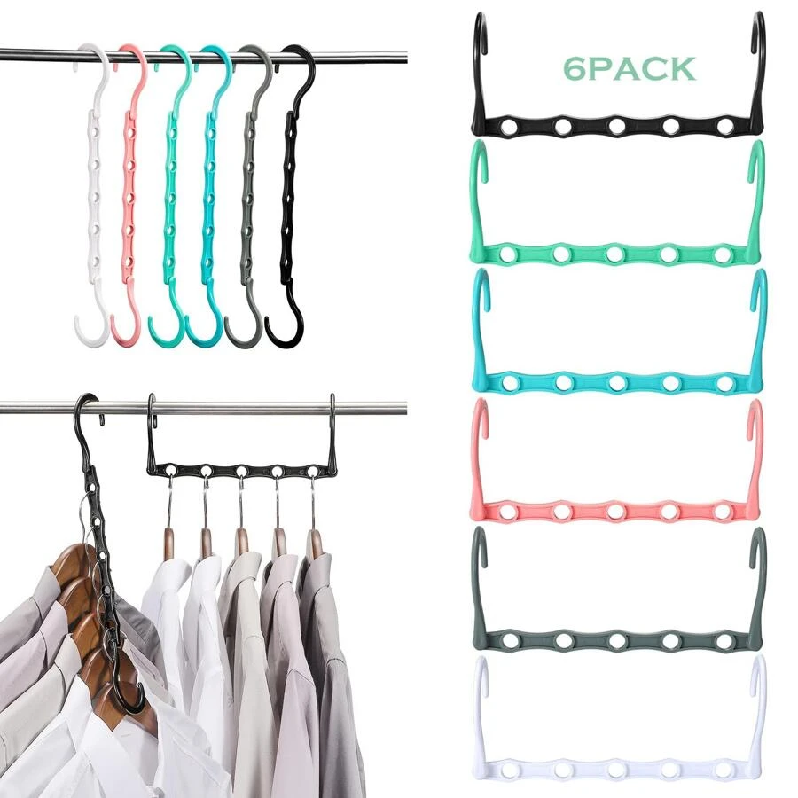 HOUSE DAY Closet Organizer and Storage, 6 Pack Sturdy Multifunction ...