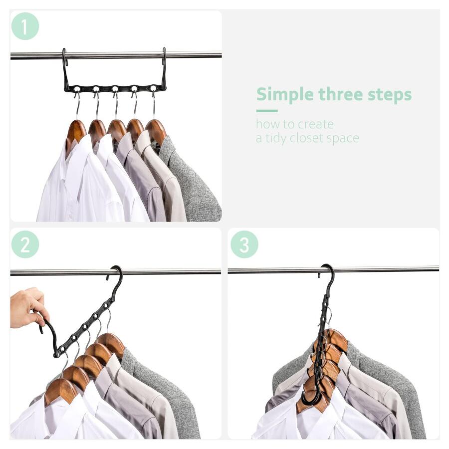 HOUSE DAY Closet Organizer and Storage, 6 Pack Sturdy Multifunction ...