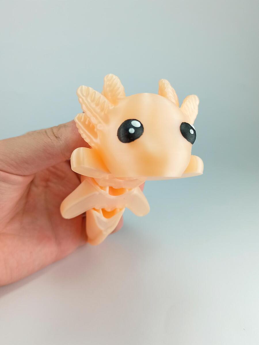 Flexible Baby Axolotl Toy Figure Baby Axolotl Articulated Axolotl Room ...