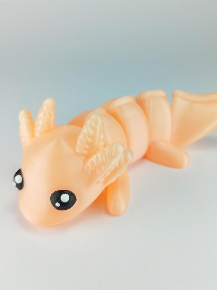 Flexible Baby Axolotl Toy Figure Baby Axolotl Articulated Axolotl Room ...