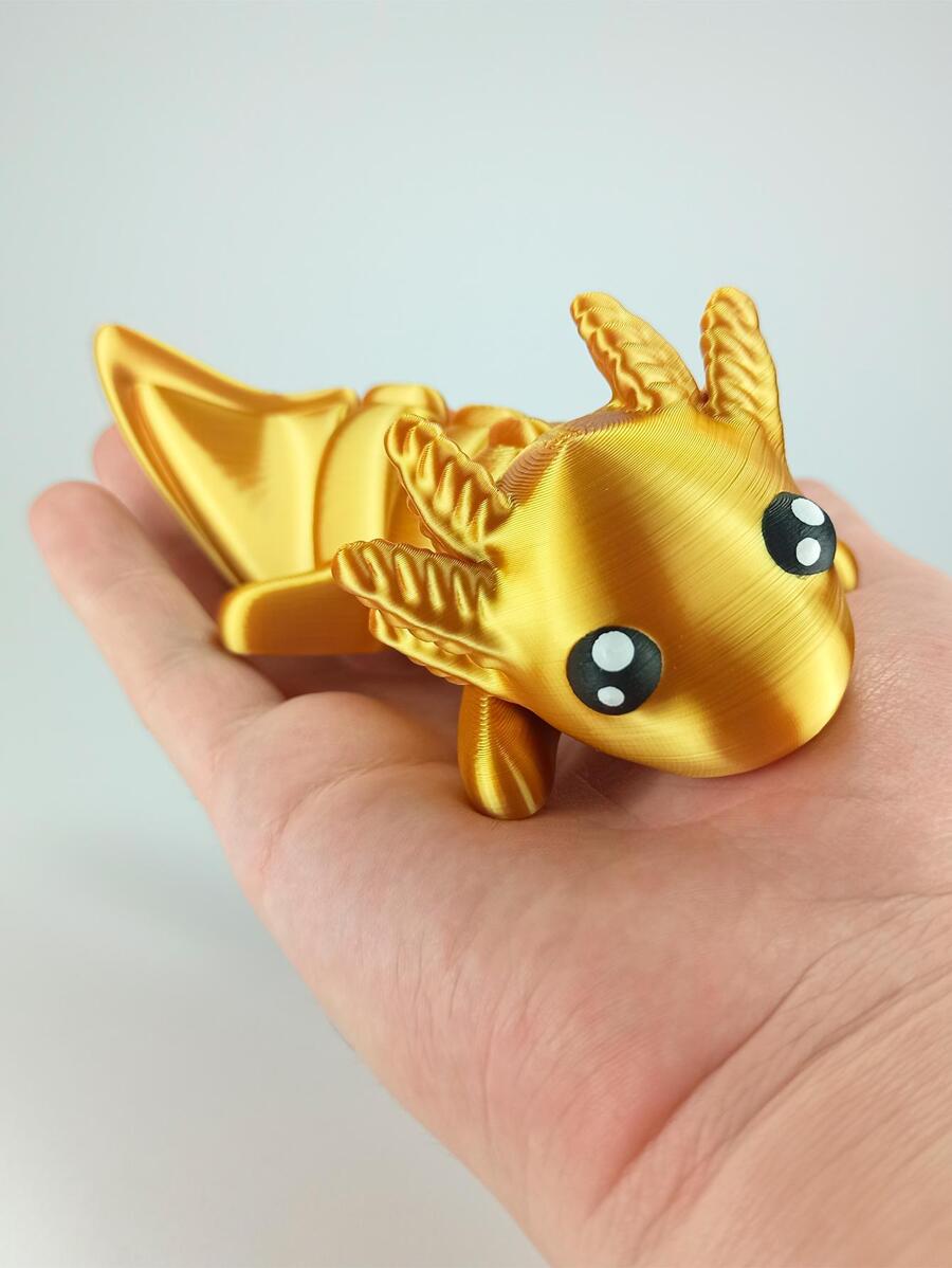 Flexible Baby Axolotl Toy Figure Baby Axolotl Articulated Axolotl Room ...