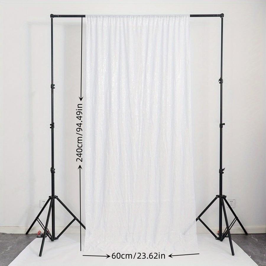 New Birthday Party Backdrop Wedding Silver Sparkling Sequin Embroidery ...