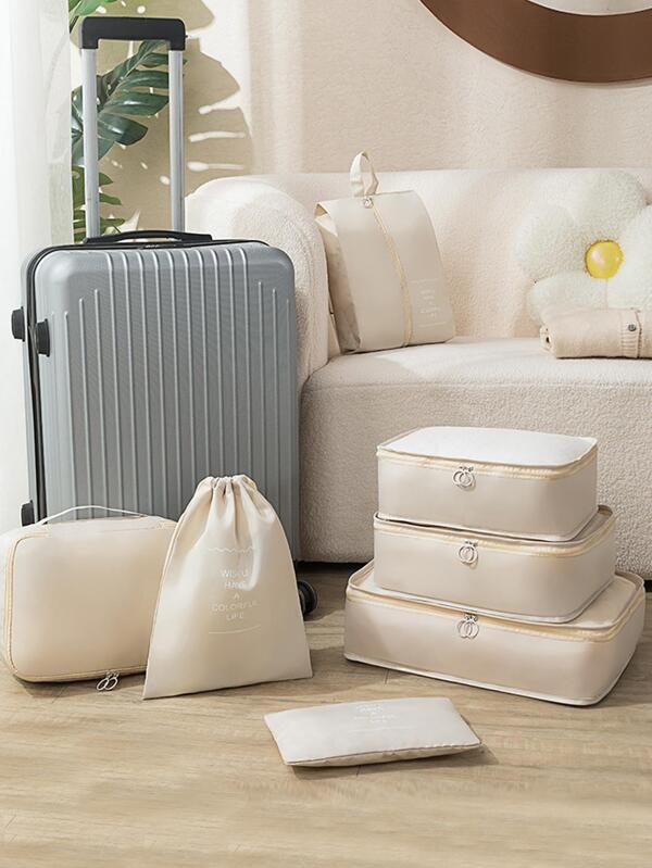 7 Set Packing Cubes for Suitcases, Travel Luggage Packing Organizers ...