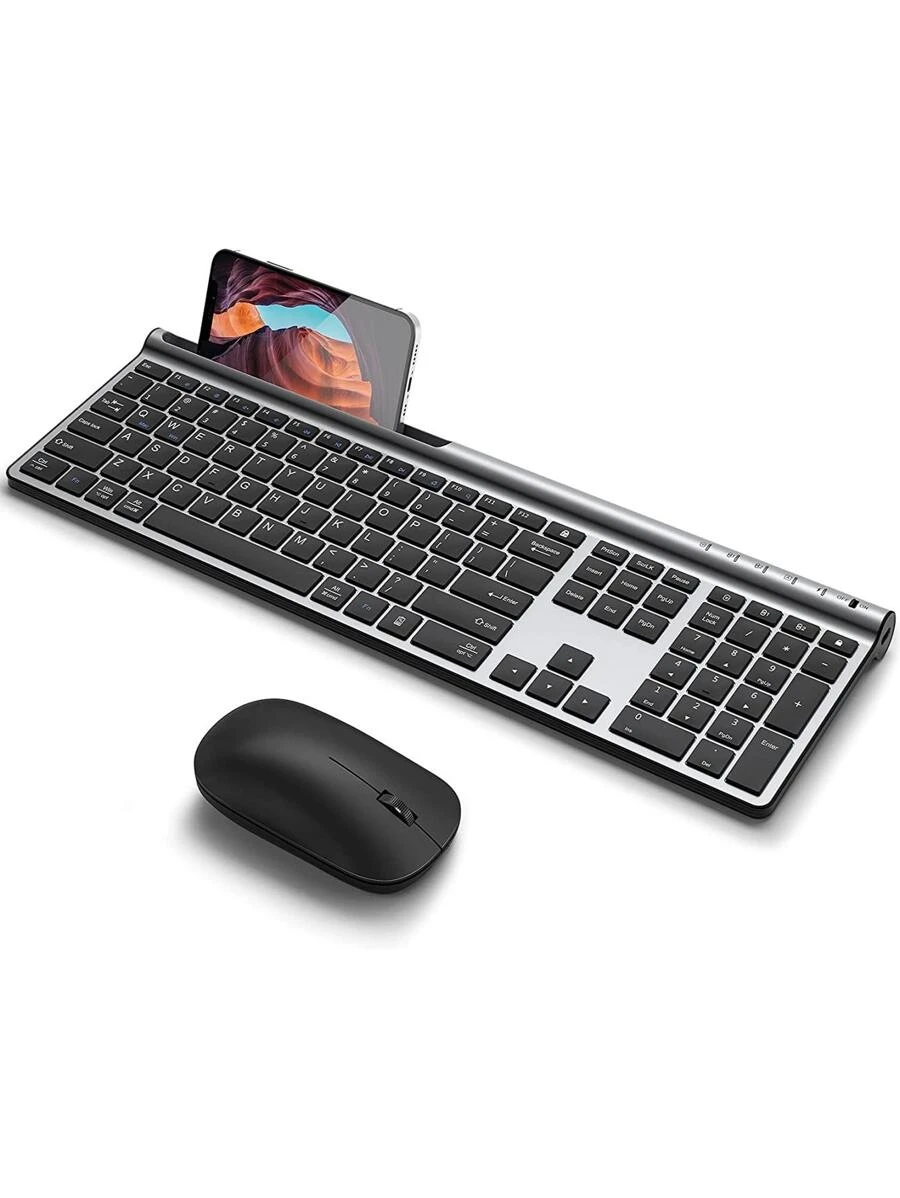 Wireless Keyboard and Mouse Combo, CHESONA Bluetooth Rechargeable Full ...