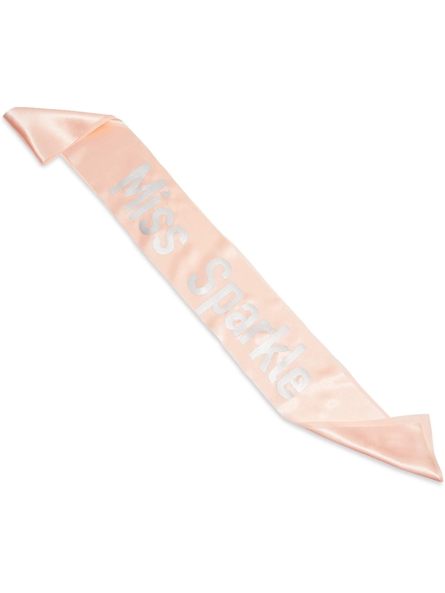 Shell Pink Satin Sashes for Pageants, Bachelorette Party, Prom (4 x 33 ...