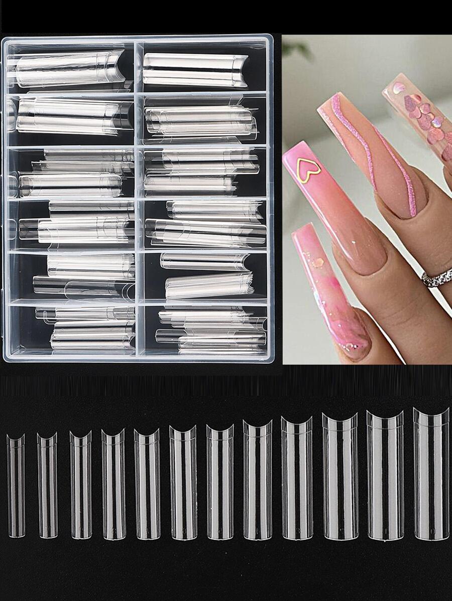 120st Nail False Tips Form Snabbbyggande Mögelspetsar Nail Dual Forms ...