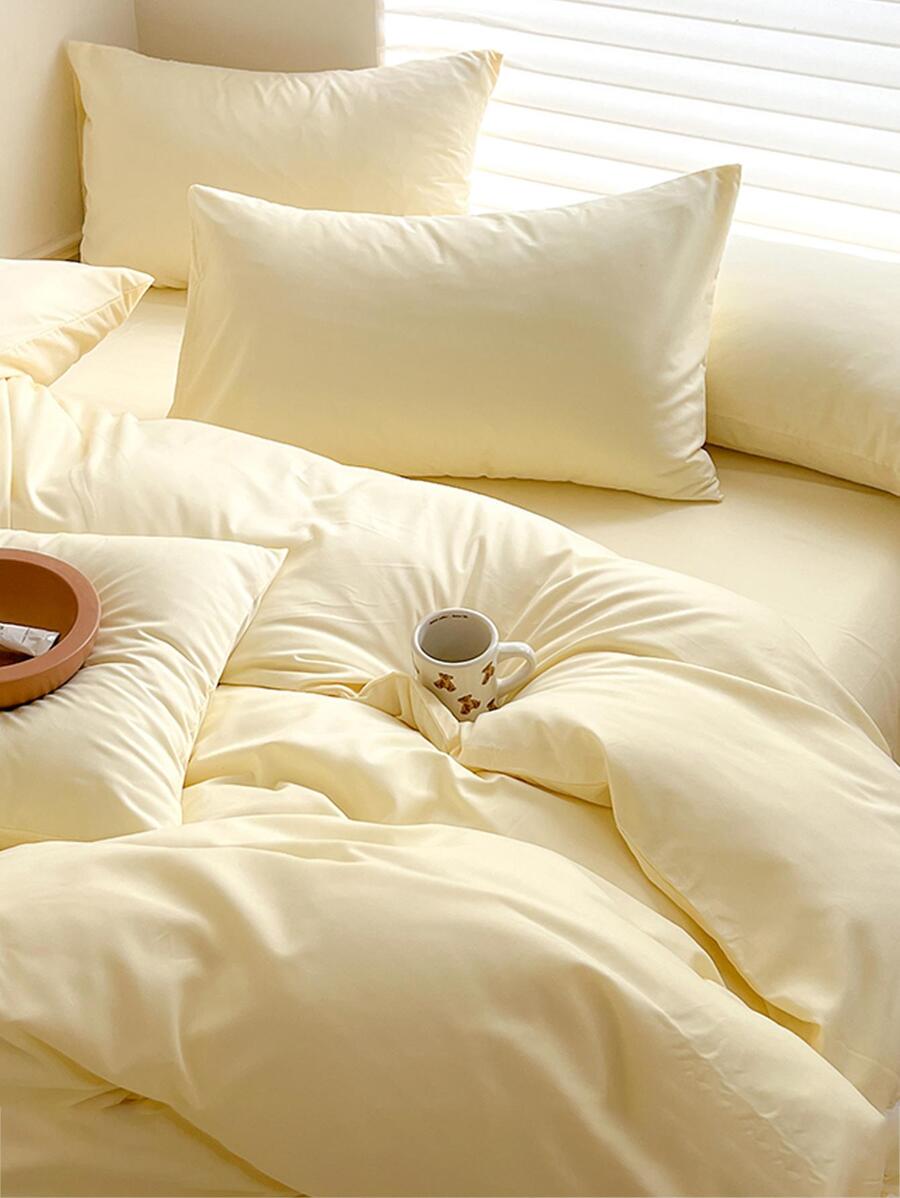 Solid Soft Quilt Cover 3pcs Set | SHEIN USA