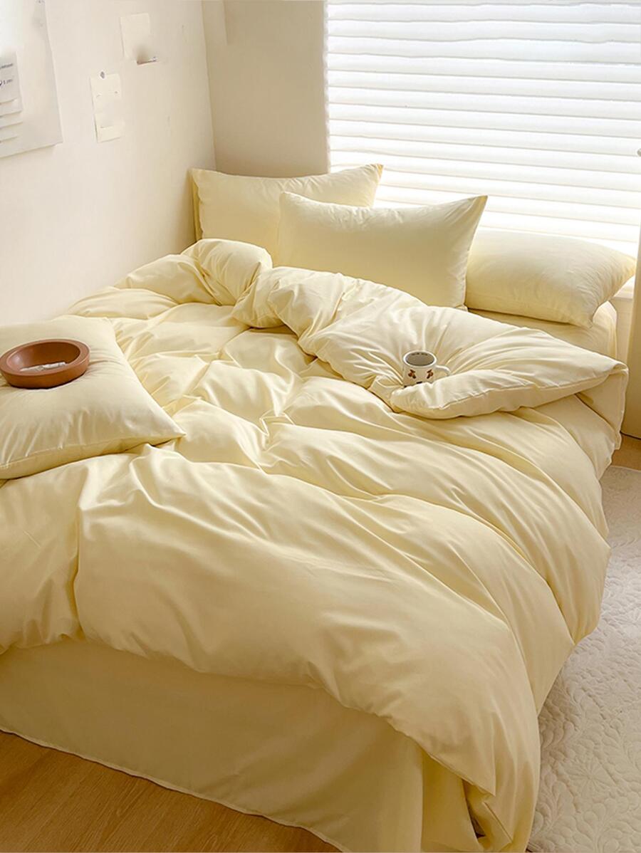 Solid Soft Quilt Cover 3pcs Set | SHEIN USA