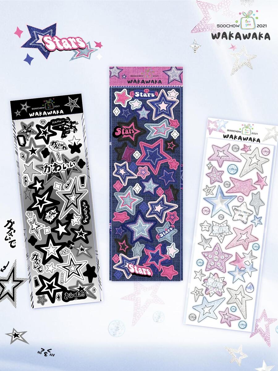 Star Pattern Assorted Sticker, Creative Multi-purpose Decorative ...
