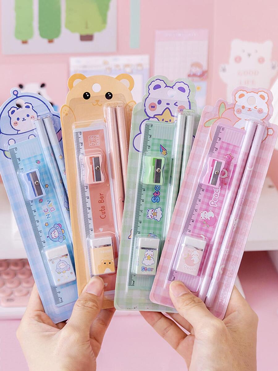 Green Student Learning Stationery Pencil Set Gift Box, Elementary ...