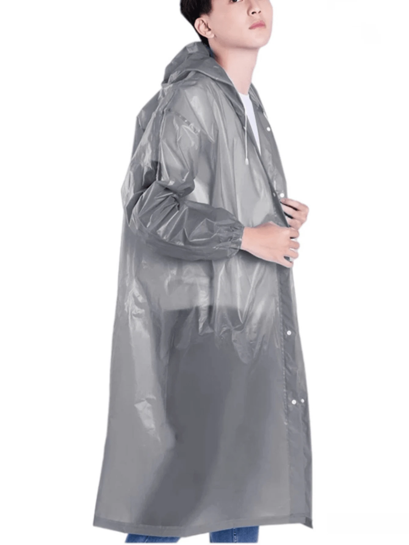 Long Raincoat Full Body Protection Anti-Storm Transparent Thickened ...