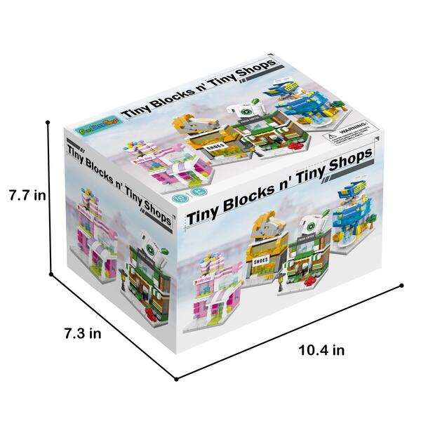 FUN LITTLE TOYS 763pcs 4-in-1 Mini Town Building Bricks | SHEIN USA