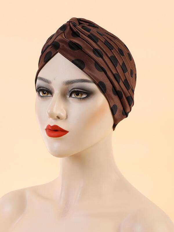 Polka Dot Print Twist Detail Head Wrap | SHEIN USA