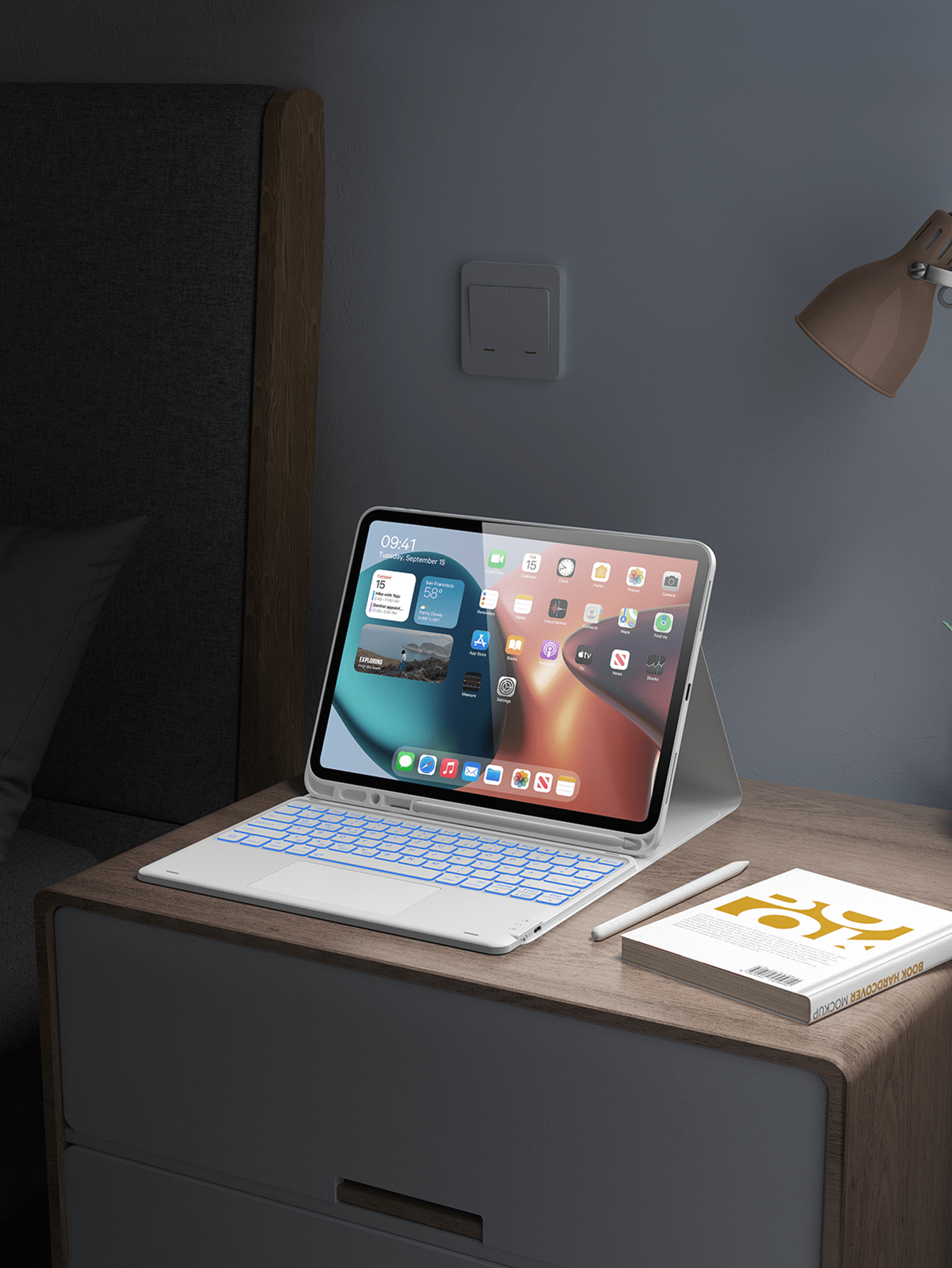 Chesona Touchpad Ipad Pro 12 9 Case With Keyboard Keyboard For 12 9