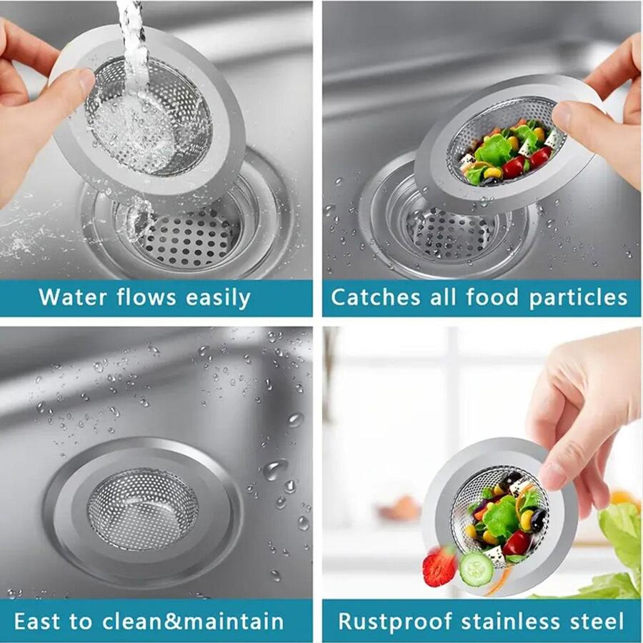 1pc kitchen sink filter, stainless steel sink drain filter, 4.5in ...