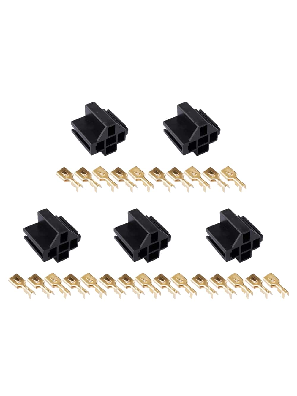 Relay Connector, 5 Pin Relay Connector 12V Socket 30Amp 40Amp 6.3mm ...