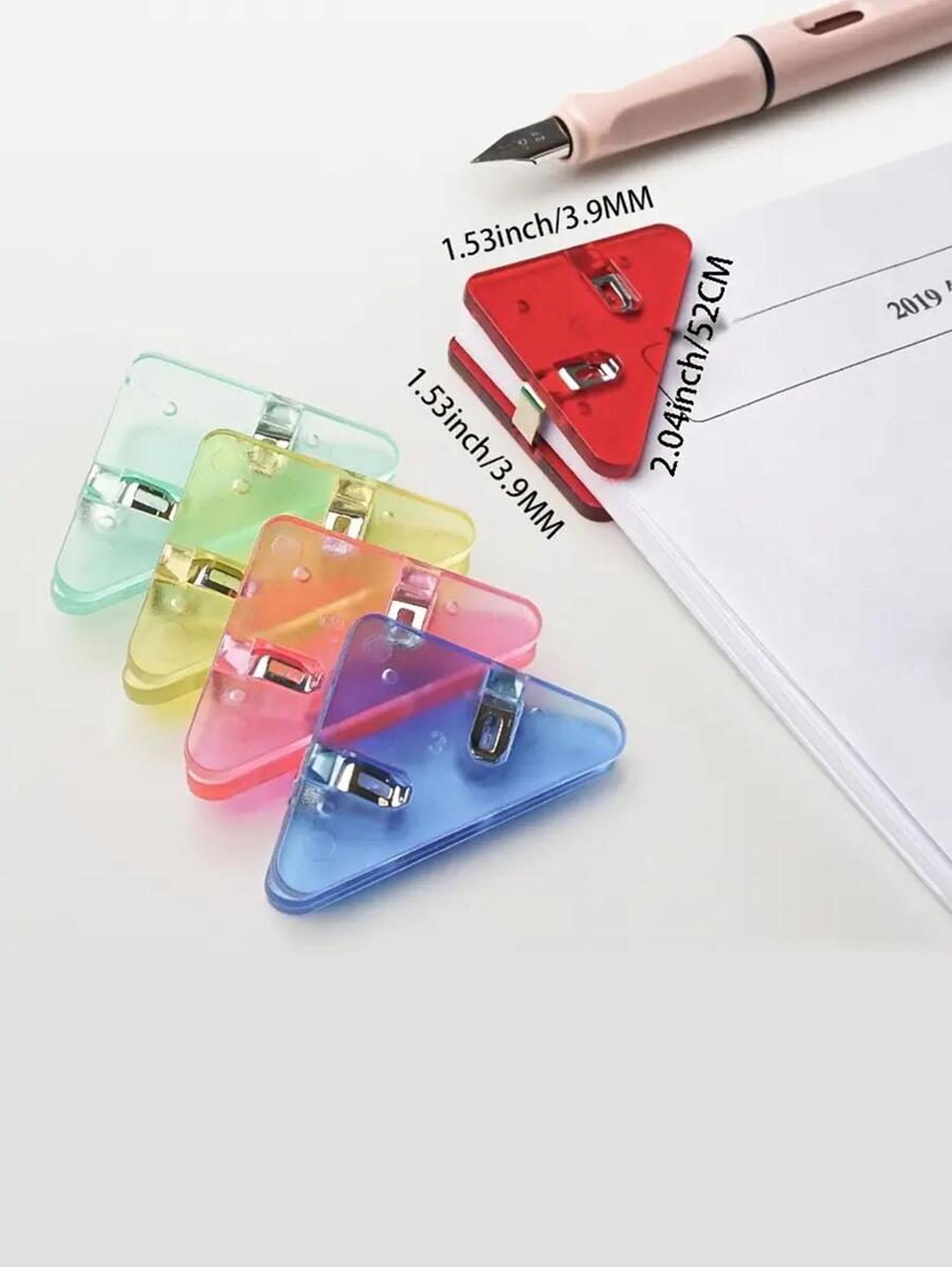 10pcs Mixed Color Triangle Corner Clip, Simple Multi-purpose Corner ...