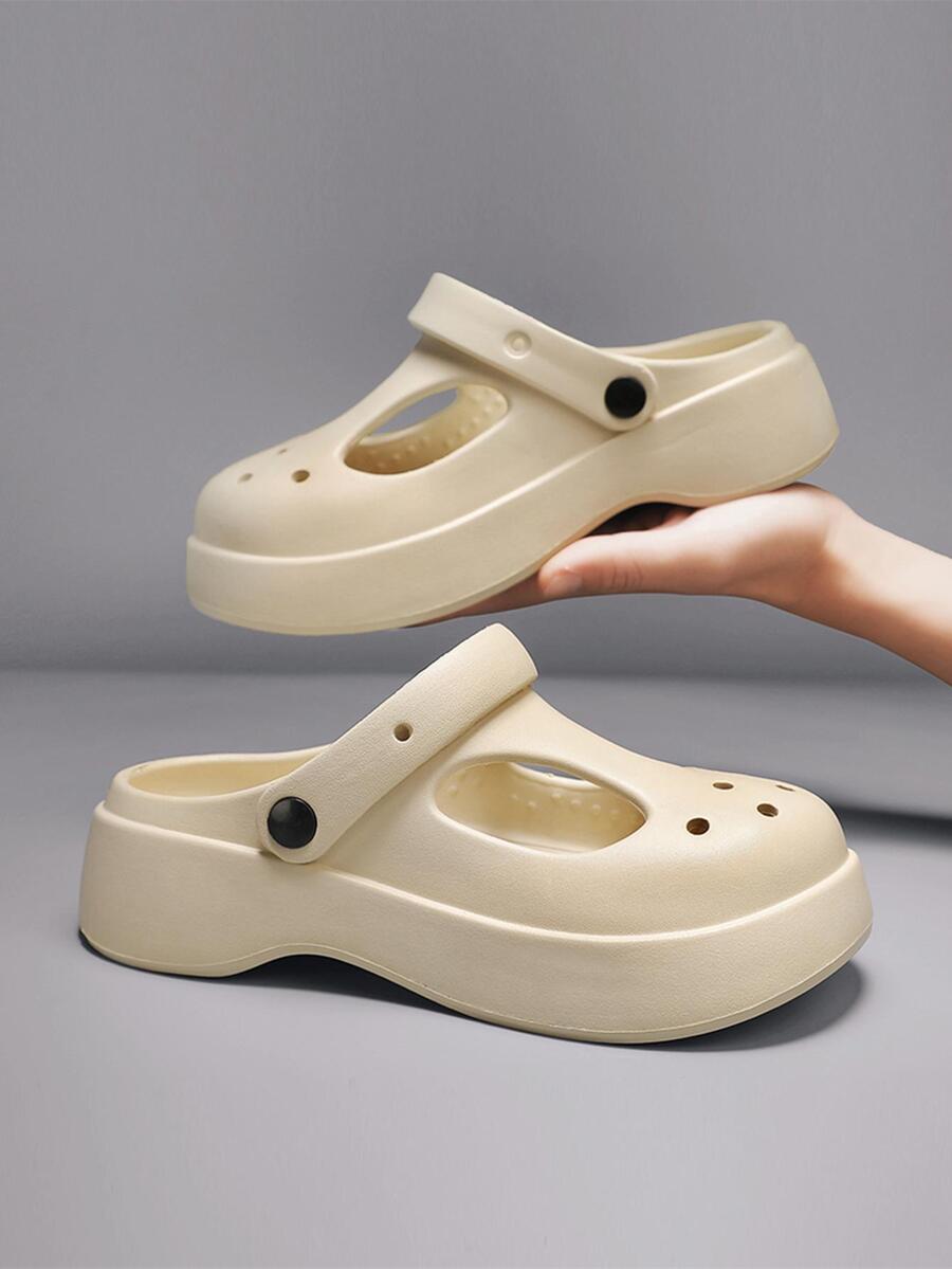 Women Cut Out Multi-way Wear Clogs, Fashionable Outdoor EVA Vented ...