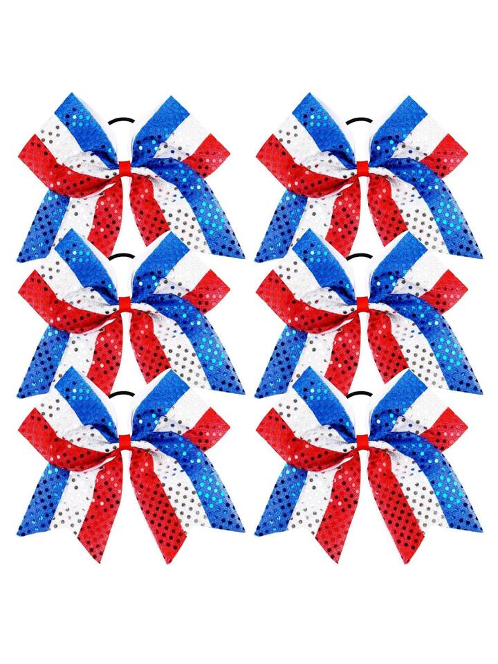 American Flag Cheer Bow