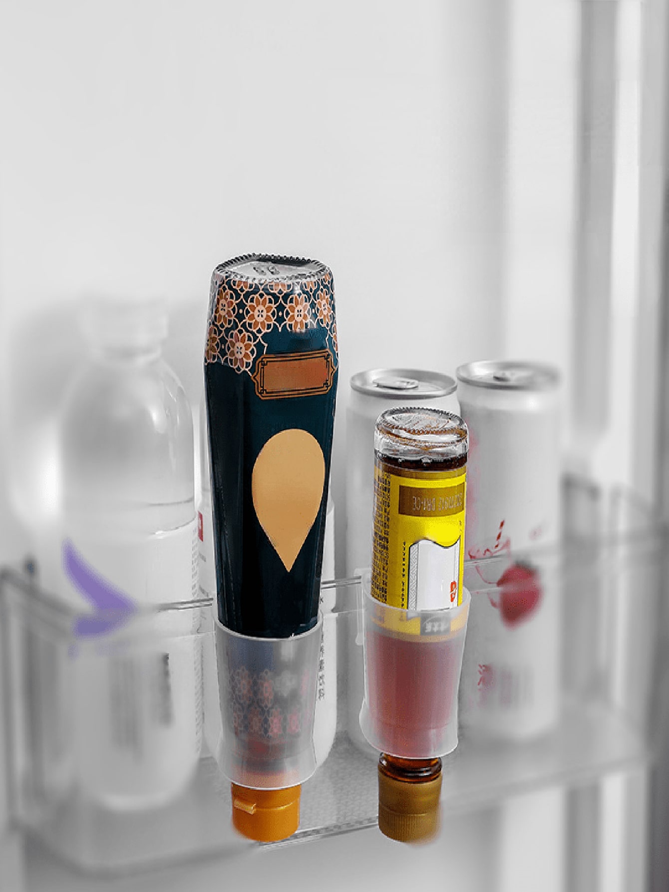 2 refrigerator seasoning bottle storage racks Salad tomato sauce bottle ...