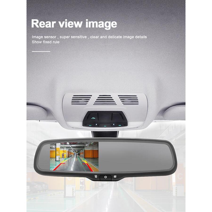 Car Backup Rear View Camera 4.3 Inch Mirror Monitor High Brightness ...