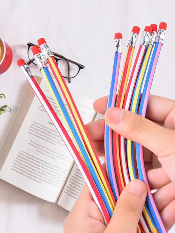5 Pieces Flexible Soft Pencil, Soft Pencils with Eraser, Magic Bend ...