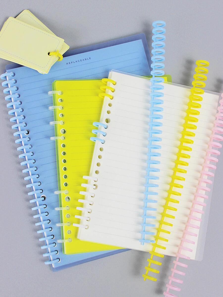 1pc 30-hole A4 Size Colored Spiral Binding Plastic Ring Binder With ...