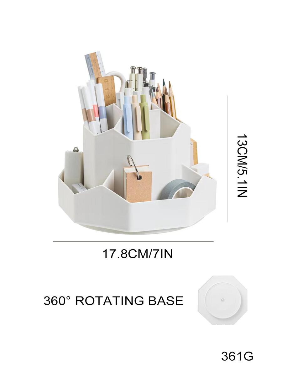 Desktop Stationery Organizer Pen Holder, Rotating Pencil Holder ...