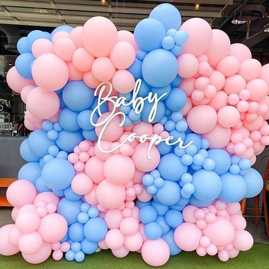 202pcs Pink & Blue Gender Reveal Wedding Birthday Party Decoration ...