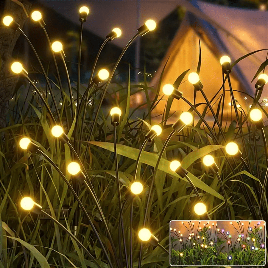 1pc Solar-Powered Outdoor String Lights With 6/8/10 Led Firefly Lamps | SHEIN UK