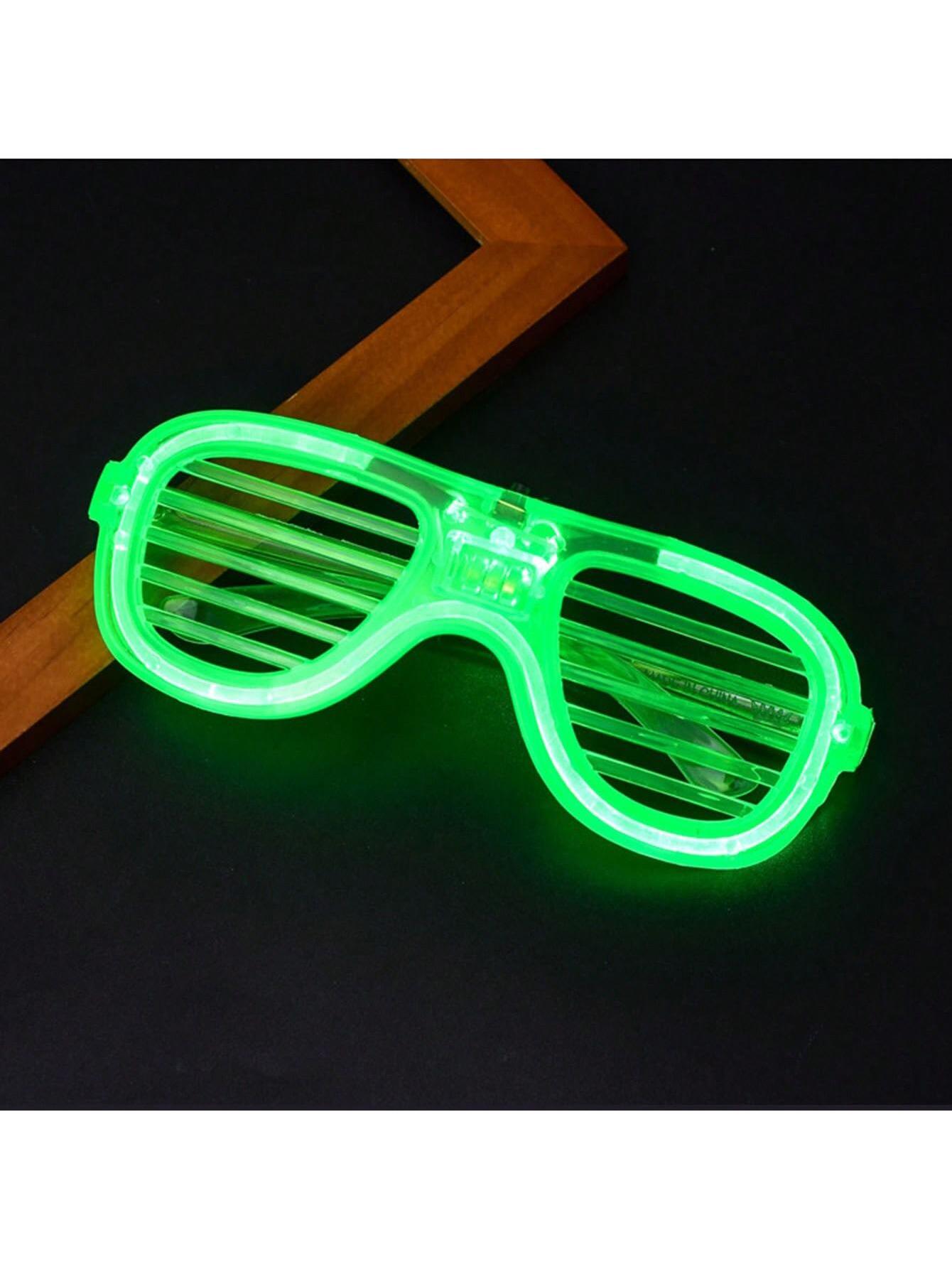 1 st LED Lichtgevend groen Bril Glow Neon Lights Party Glitter Holiday