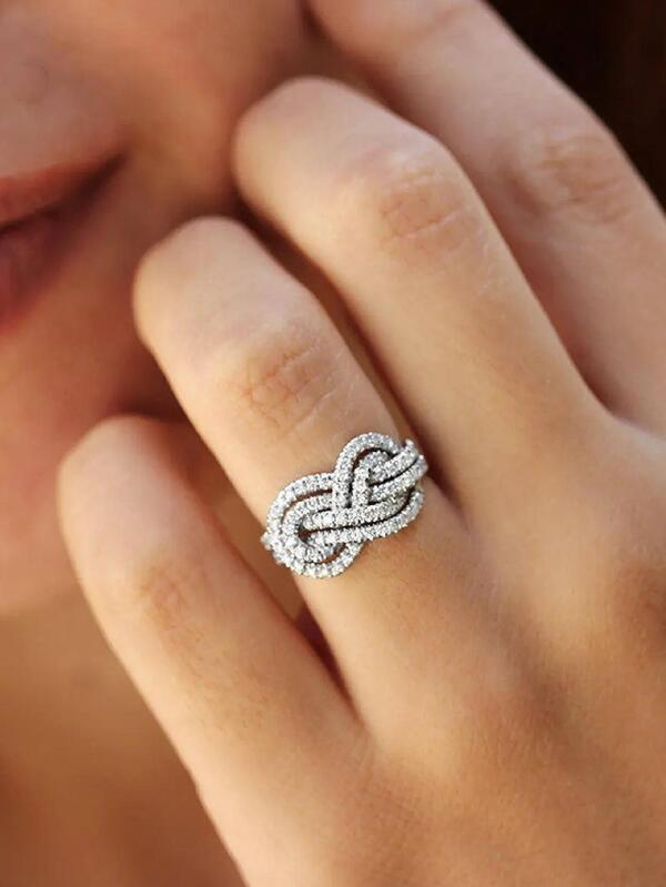 1pc Exquisite Women's Ring, Fashion Cubic Zirconia Finger Ring, Ladies ...
