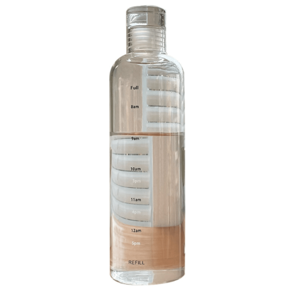 Glass/Plastic Bottle Time Marker 16oz Large Mouth Design Time Scale ...