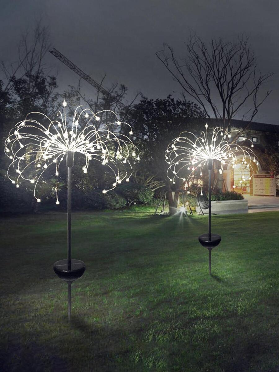 Solar Fireworks Lights Outdoor Waterproof 8 Lighting Modes 200 LEDs ...