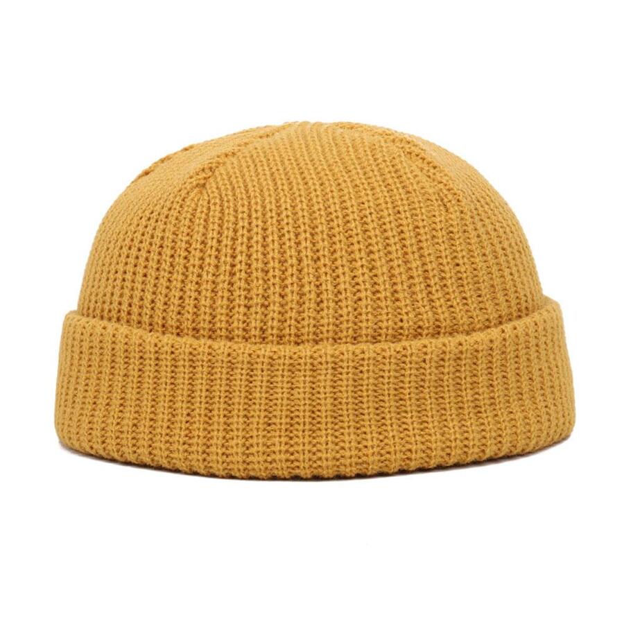 Winter Warm Beanies Casual Short Thread Hip Hop Hat Adult Men Female ...