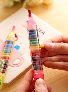 4pcs 20-color Wax Crayons, Random Color Changeable Refillable Crayons ...