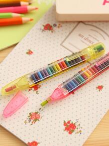 4pcs 20-color Wax Crayons, Random Color Changeable Refillable Crayons ...