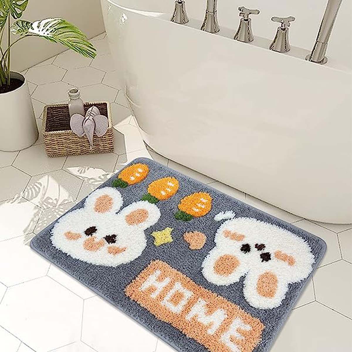 ABREEZE Kids Bathroom Rug, Cute Animal Small Bath Rug 20"x31.5"Non Slip ...