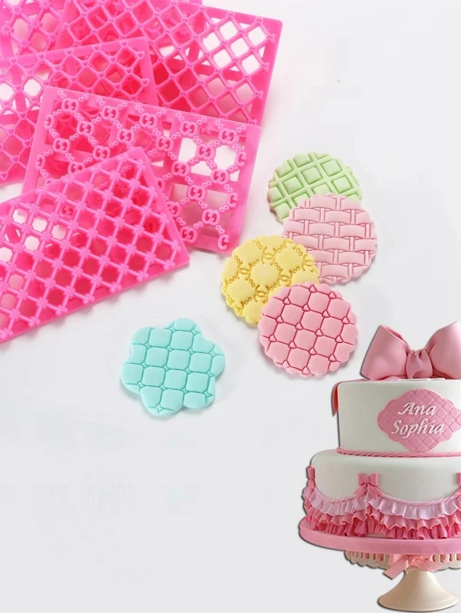 9pcs Fondant Embosser Stamp Mold, Flower Shaped Cookie Cutters For ...