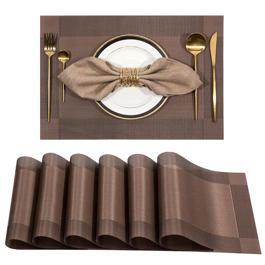 6pcs Waterproof Wipeable Pu Placemats, Perfect For Table Decor And ...