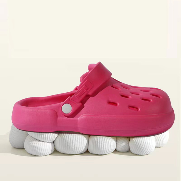 Women Hollow Out Design Vented Clogs, Funky Hot Pink EVA Clogs | SHEIN USA