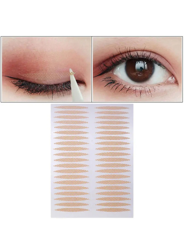 Makeup Lace Sticker,10Sheets Pe Beige Safety Double Eyelid Tape Self ...