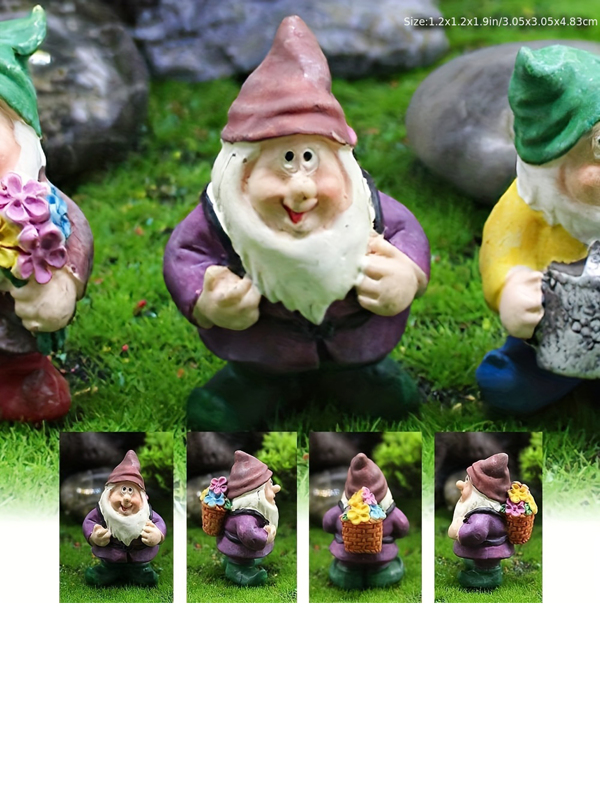 Mini Gonk Garden Set, 7pcs Gonk Resin Statue | SHEIN UK