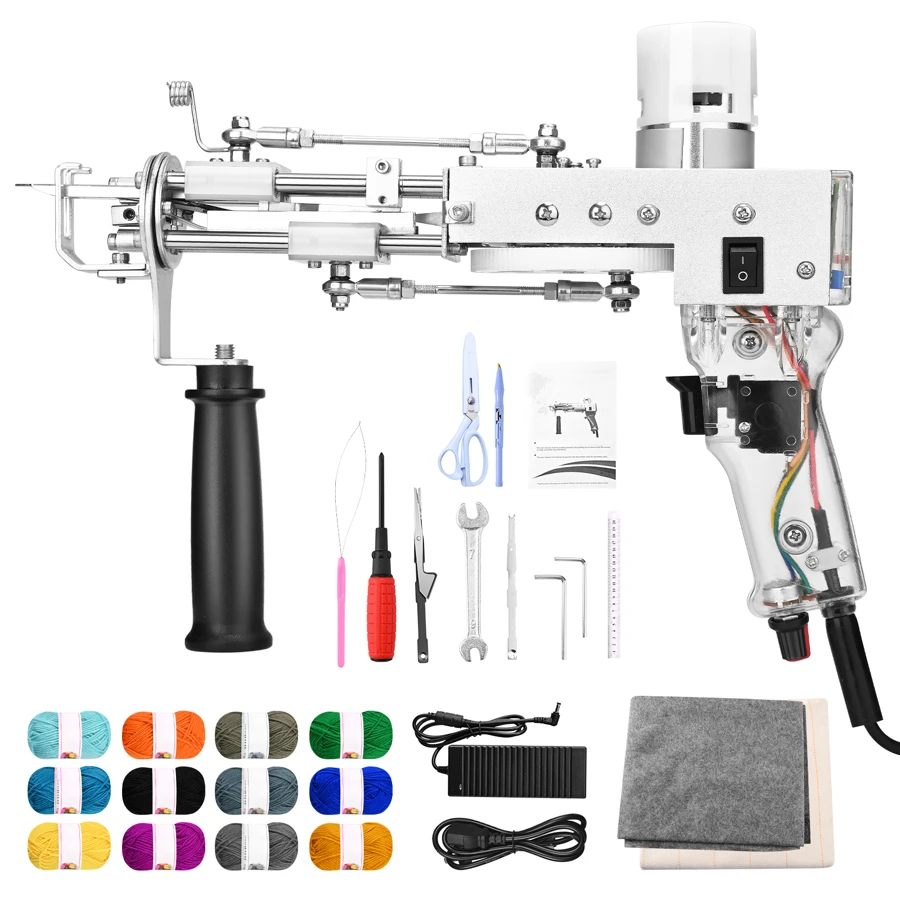 Tufting Gun, 2 in 1 Rug Gun Cut Pile and Loop Pile Rug Tufting Gun Kit ...