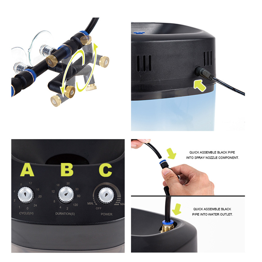 2.2L Solo Adjustable Starter Mister for Reptile Terrariums Humidifier ...