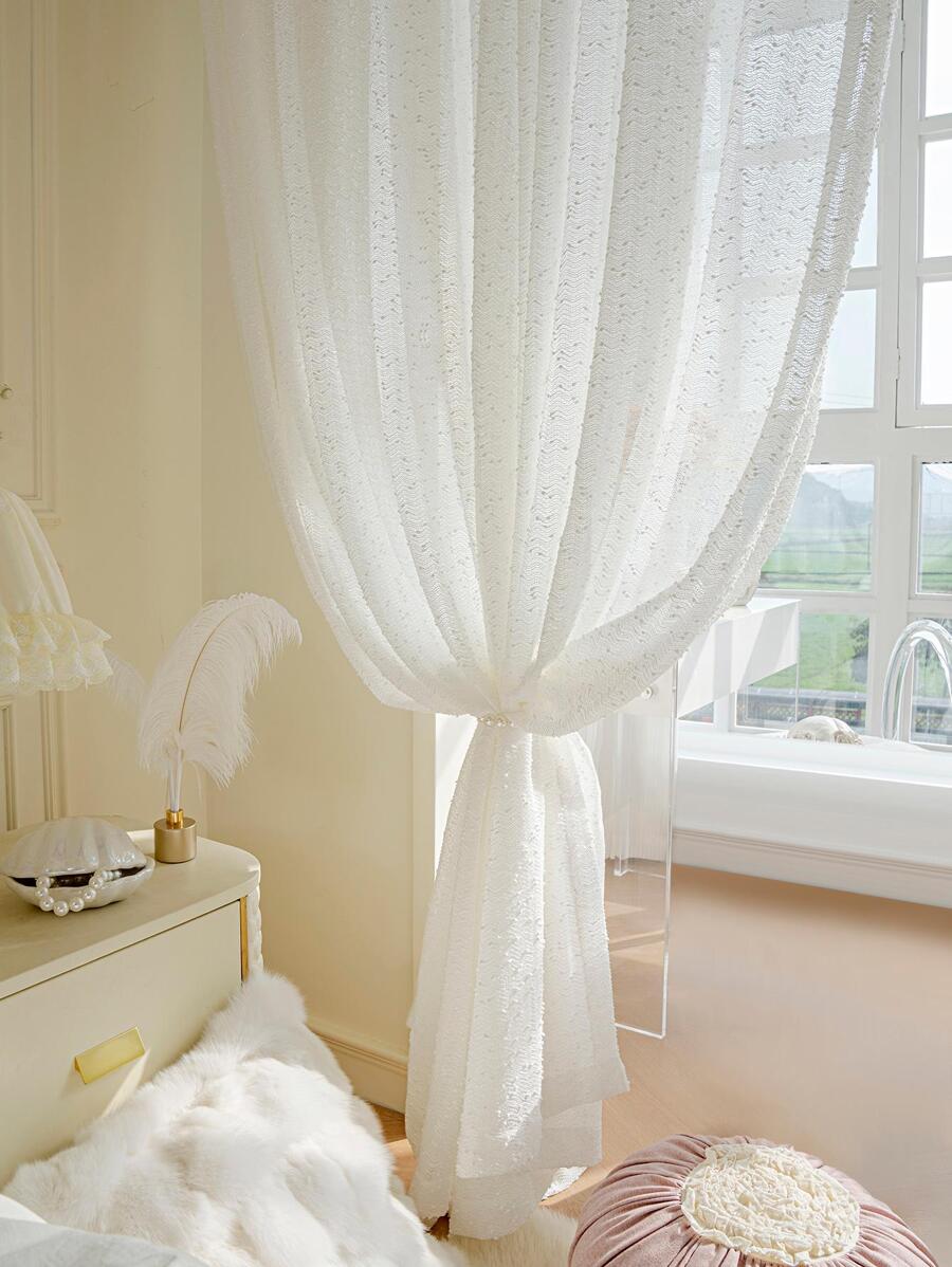 Floral Pattern Single Panel Sheer Curtain | SHEIN USA