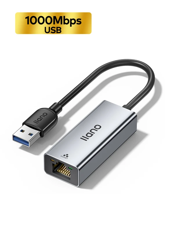 LLANO USB-A 3.0 1000Mbps Ethernet Adapter Compatible w/ USB 3.0, RJ45 ...